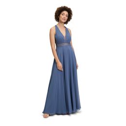 Vera Mont Damen Abendkleid "Damen Abendkleid mit Spitze", blau, festlich, Gr. 44, Obermaterial: 100% Polyester. Besatz: 100% Polyester. Futter: 100%