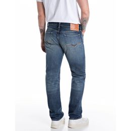 Replay Herren Straight-Jeans "DERYCK", blau, Gr. 33, Denim/Jeans, Obermaterial: 100% Baumwolle, Jeans