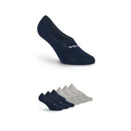 Fila Herren F&uuml;&szlig;linge "UNISEX GHOST SOCKS", Gr. 35, blau, Baumwollmischung, unifarben, Socken, mit Logo-Schriftzug, Silikonstreifen an der Ferse f&uuml;r