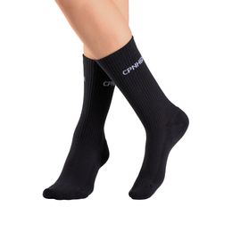 Damen Tennissocken, Copenhagen Studios, Gr. 39, schwarz, Obermaterial: 72% Baumwolle, 25% Polyamid, 3% Elasthan, unifarben, Socken, mit Halbfu&szlig;frottee