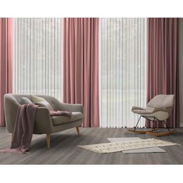 Vorhang WIRTH, B:142cm H:225cm, lila, Jacquard, Polyester, Wohnzimmer, Gardinen, "Dim out"