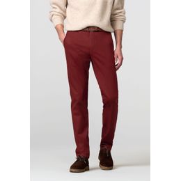 MEYER Herren Chinos "BONN", rot, Gr. 24, unifarben, 90% Baumwolle, 8% Kaschmir, 2% Elasthan, Hosen, mit buntgewebtem Innenfutter