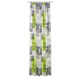 Vorhang WIRTH, B:145cm H:180cm, gr&uuml;n, Polyester, Wohnzimmer, Gardinen, "JOLANDA"