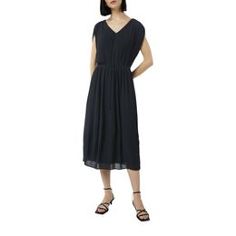 comma, COMMA Damen Midikleid, blau, Gr. 36, unifarben, Web, Obermaterial: 100% Polyester. Futter: 100% Viskose, Kleider, ohne &Auml;rmel und mit Kordel