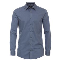 Venti Herren Businesshemd "Venti Businesshemd Langarm uni", blau, Gr. 41, unifarben, 100% Baumwolle, Hemden