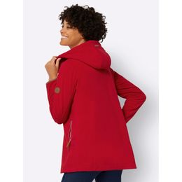 Casual Looks Damen Fleecejacke, rot, Gr. 40, meliert, unifarben, 100% Polyester, Jacken
