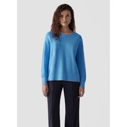 Lecomte Damen Strickpullover "Pullover", blau, Gr. 40, unifarben, 50%Viskose 27%Polyester 23%Polyamid, Pullover
