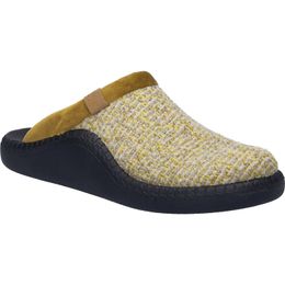 Josef Seibel Damen Hausschuh "Monaco D 01, gelb-kombi", Gr. 39, gelb, Obermaterial: 80% Rindsleder Leather cow. 20% Textilmaterial TEXMAT., Schuhe