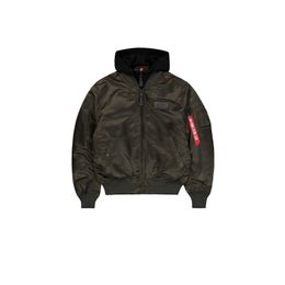 Herren Bomberjacke "MA-1 D-Tec", schwarz, Gr. M, Alpha Industries, Obermaterial: 100% Nylon, Futter: 100% Nylon, Kapuze: 75% Baumwolle, 25%