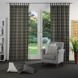 Vorhang WIRTH, B:132cm H:175cm, gr&uuml;n, Jacquard, Baumwolle, Polyester, Wohnzimmer, Gardinen, "Laufenberg"