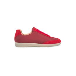 Henry Stevens Herren Sneaker "Travis TIS Herrensneaker", Gr. 44, rot, Leder und Textil, Schuhe, Halbschuh Leder handgefertigt, sportlicher