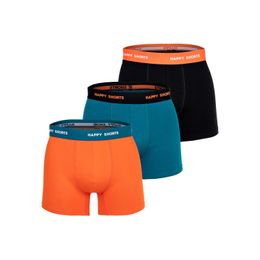Happy Shorts Herren Boxershorts "Boxershort 3er Pack", Gr. M, bunt, Obermaterial: 95% Baumwolle CO. 5% Elasthan EL., Unterhosen