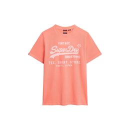Superdry Herren T-Shirt "T-Shirt VI Neon Relaxed Tee 1er Pack", orange, Gr. M, Obermaterial: 100% Baumwolle CO., Shirts