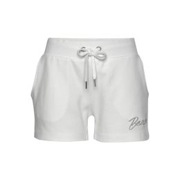 Damen Relaxshorts, BENCH. LOUNGEWEAR, Gr. 32, beige, Interlock, Obermaterial: 100% Baumwolle, unifarben, Basic, Hosen, mit kleiner gl&auml;nzenden