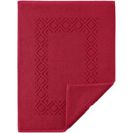 Badematte Egeria, H:8mm, rot, Baumwolle, Badematten, "Denver"