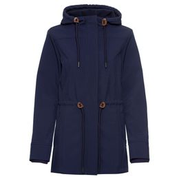 Damen Softshelljackemarine, Gr. 44, VIVANCE ACTIVE BY LASCANA, unifarben, Softshell, Obermaterial: 100% Polyester, Jacken, mit Kordelzug an der Taille