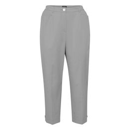 GOLDNER Damen 7/8-Hose "3/4-Hose Carla aus hochwertiger Pima-Baumwolle", silber, Gr. 44, Obermaterial: 97% Baumwolle CO (CMIA). 3% Elasthan EL., Hosen