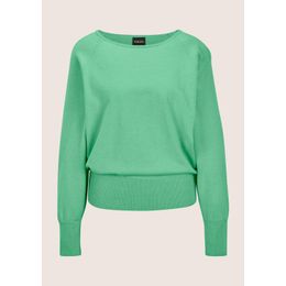 Madeleine Mode MADELEINE Damen Longpullover "Pullover Pullover"smaragd, melange, Gr. 48, Obermaterial: 46% Modal CMD. 40% Polyacryl PAN. 14% Polyamid PA., Pullover