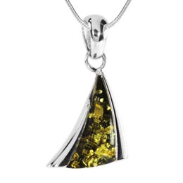 OSTSEE-SCHMUCK Damen Kette mit Anh&auml;nger "OSTSEE-SCHMUCK Kette mit Anh&auml;nger Imke 25 mm", 45cm, Silber 925 (Sterlingsilber), L: 42, silber, Silber 925