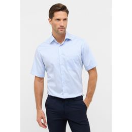 Eterna Herren Kurzarmhemd "MODERN FIT", blau, Gr. 40, Twill, 100% Baumwolle, Hemden, NON IRON (b&uuml;gelfrei)