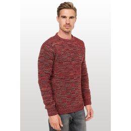 Rusty Neal Damen Strickpullover, rot, Gr. S, unifarben, 70% Polyacryl, 30% Baumwolle, Pullover, mit dezenter Musterung und Strick-Design
