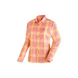 Maier Sports Damen Funktionsbluse "Nanni"hellrot, Gr. 44, 85% Polyester, 15% Viscose, Blusen, Damen Bluse, langarm Karobluse f&uuml;r Outdoor und Freizeit