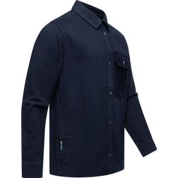 Ragwear Herren Outdoorhemd "Garwend", blau, Gr. M, Material: 100% Baumwolle, Hemden, Stylisches Herren Holzf&auml;llerhemd mit Brusttasche