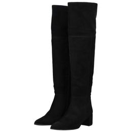 H&ouml;gl H&Ouml;GL Damen Overkneestiefel "H&ouml;gl Stiefel Veloursleder", Gr. 38, schwarz, Veloursleder, Schuhe
