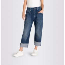 MAC Damen Boyfriend-Jeans "BAGGY", blau, Gr. 38, Denim/Jeans, Obermaterial: 99% Baumwolle, 1% Elasthan, Jeans