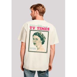 F4NT4STIC Herren T-Shirt "TV Times Queen Elizabeth II 1957 Cover", beige, Gr. XS, Obermaterial: 100% Baumwolle, Shirts, Premium Qualit&auml;t
