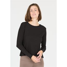 ENDURANCE ATHLECIA ATHLECIA Damen Langarmshirt "Mandes", schwarz, Gr. 40, unifarben, 92% Viskose, 8% Elasthan, Shirts, aus weichem und atmungsaktivem Material