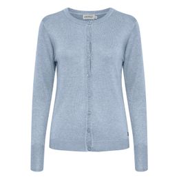 oxmo Damen Cardigan "Strickcardigan OXHlin", blau, Gr. XS, Obermaterial: 80% Viskose CV. 20% Nylon NY., Strickjacken
