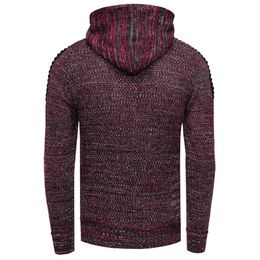 Rusty Neal Herren Kapuzensweatshirt "Knitwear", pink, Gr. M, unifarben, 70% Polyacryl, 30% Baumwolle, Sweatshirts, mit praktischem Rei&szlig;verschluss