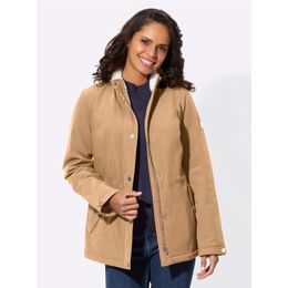 Casual Looks Damen Softshelljacke, braun, Gr. 36, unifarben, 94% Polyester, 6% Elasthan, Teddyfleece:100% Polyester, Wattierung:100% Polyester,