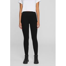 Only Damen Leggings "ONLCLEVER HW LEGGING CC PNT", schwarz, Gr. XS, unifarben, Jersey, Obermaterial: 94% Polyester, 6% Elasthan, Hosen