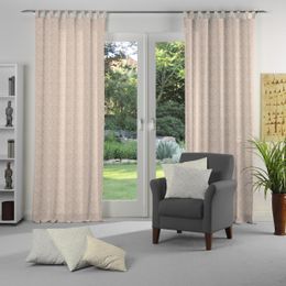 Vorhang WIRTH, B:132cm H:255cm, orange, Jacquard, Baumwolle, Polyester, Wohnzimmer, Gardinen, "Telfort"