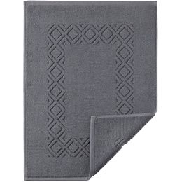 Badematte Egeria, H:8mm, grau, Baumwolle, Badematten, "Denver"
