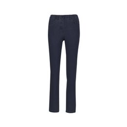 GOLDNER Damen Regular-fit-Jeans "Edel geschm&uuml;ckte Jeansschlupfhose MARTHA", blau, Gr. 38, Obermaterial: 75% Baumwolle CO. 23% Polyester PES. 2%