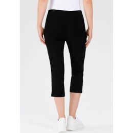 Stehmann Damen Caprihose "Ina", schwarz, Gr. 48, Web, Obermaterial: 72% Viskose, 25% Polyamid, 3% Elasthan, Hosen, Sommerhose in Gr&ouml;&szlig;en 32 bis 52