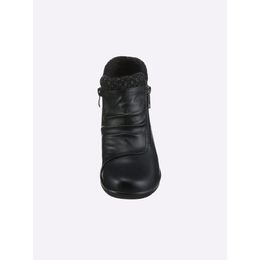 Casual Looks Damen Stiefelette, Gr. 40, schwarz, Lederimitat, Schuhe