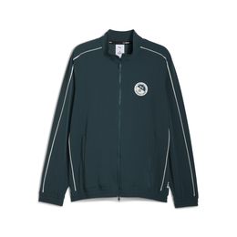 Puma Herren Trainingsjacke "Puma x REIGNING CHAMP T7 Golfjacke Herren", gr&uuml;n, Gr. L, Obermaterial: 89% Polyester, 11% Elasthan; Einsatz: 100%