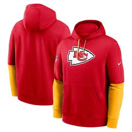 Nike Damen Kapuzenpullover "Nike Hoodie Kansas City Chiefs Nike Club Team Issue", rot, Gr. M, 80% Baumwolle, 20% Polyester, Pullover