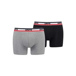Levi's LEVI'S Herren Boxershorts "Boxershort 2er Pack", Gr. L, grau, Obermaterial: 95% Baumwolle CO. 5% Elasthan EL., Unterhosen