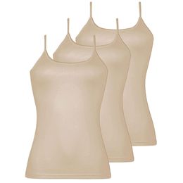 Nina von C. Damen Achseltop "3er Pack Damen Tr&auml;gerhemd Daily", Gr. 40, beige, Obermaterial: 100% Baumwolle CO., Unterhemden