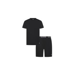G-Star Raw G-STAR Herren Schlafanzug "Pyjama SLATE Pyjama", Gr. XL, schwarz, Obermaterial: 95% Baumwolle CO. 5% Elasthan EL., Homewear-Sets