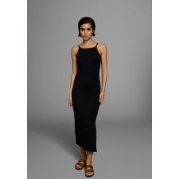 AJC Damen Sommerkleid, schwarz, Basic, Gr. 32, unifarben, Single Jersey, Obermaterial: 95% Baumwolle, 5% Elasthan, Kleider, festlich, Maxilänge,