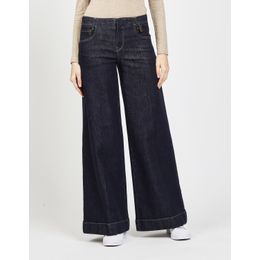 Gang Damen Weite Jeans "Gang Jeans Wide Fit 94POPPY PALAZZO", blau, Gr. 33, Denim/Jeans, 98% Baumwolle, 2% Elasthan, Jeans