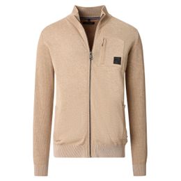 Casamoda Herren Strickjacke "Casamoda Strickjacke uni", beige, Gr. M, 100% Baumwolle, Strickjacken