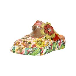 Laura Vita Damen Pantolette "Laura Vita Pantoletten Leder", Gr. 37, orange, Leder, Schuhe