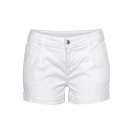 Lascana Damen Shorts, wei&szlig;, Gr. 36, unifarben, Denim/Jeans, Obermaterial: 98% Baumwolle, 2% Elasthan, Hosen, aus Baumwollstretch mit Taschen, kurze
